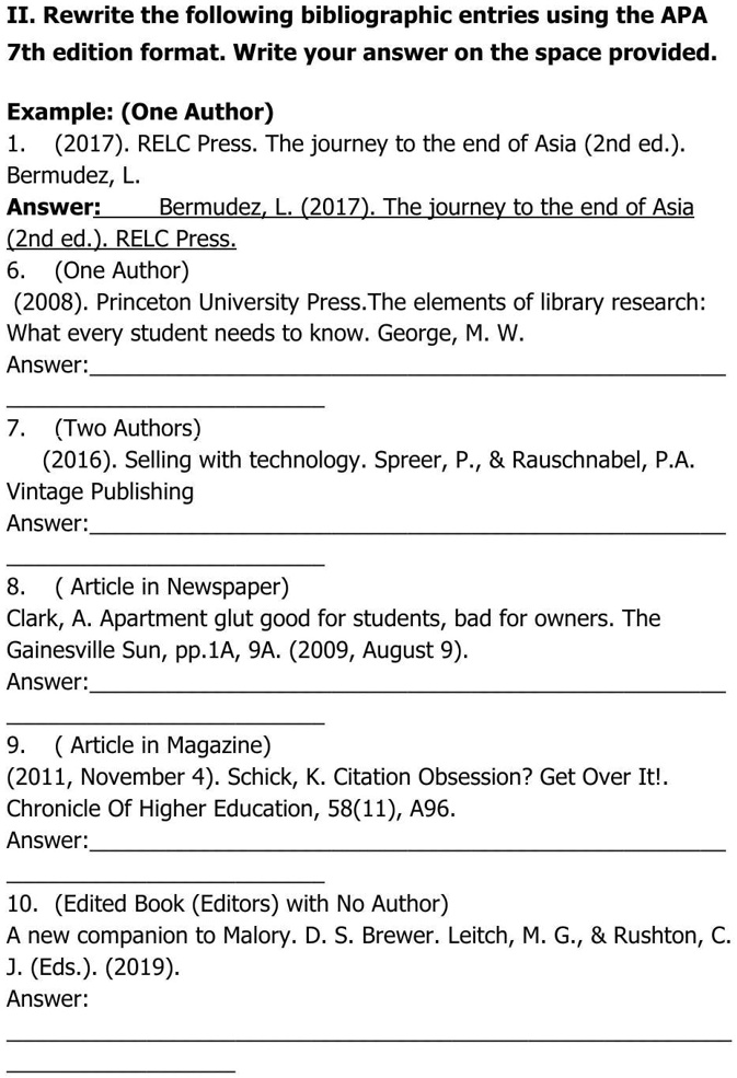 SOLVED: 'Pls answer po questions ko II. Rewrite the following ...