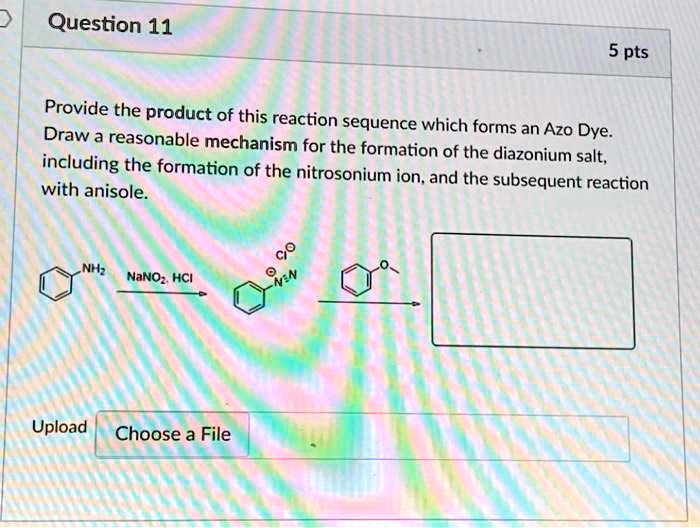 SOLVED:Question 11 5 pts Provide the product of this reaction Draw ...