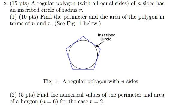 Perimeter Of A Regular Polygon Inscribed In A Circle