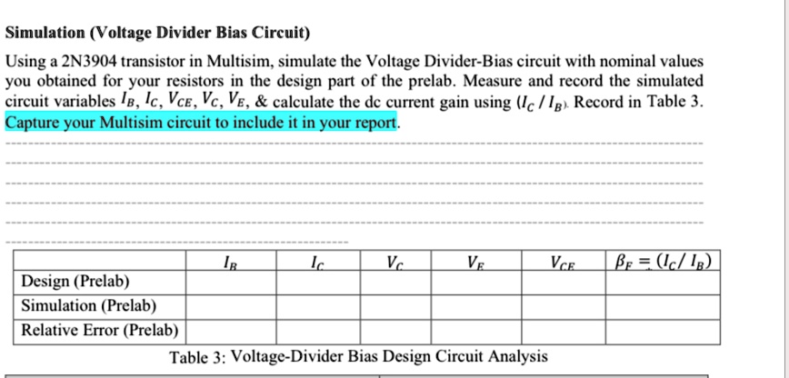 simulation voltage divider bias circuit using a 2n3904 transistor in ...