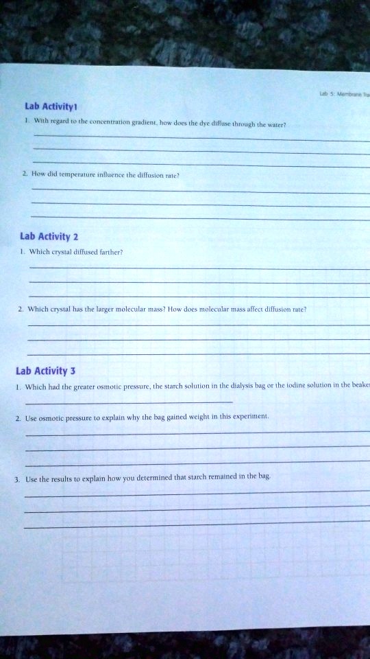 SOLVED: Lab Activity1 1.With regard to the concentration gradient, how ... SOLVED: Lab Activity1 1.With regard to the concentration gradient, how ...