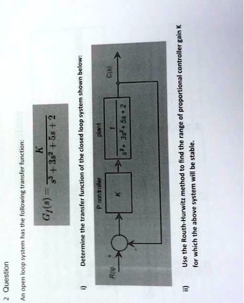 SOLVED: Determine the transfer function of the closed-loop system shown below: A(s) = s+3s^2+5s ...