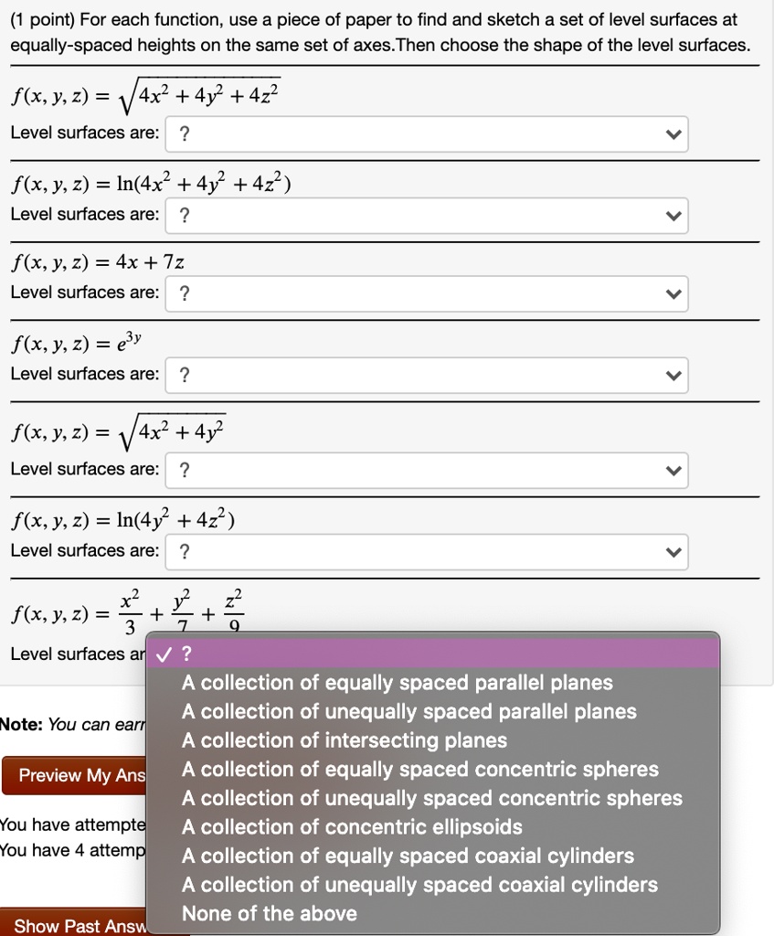 point for each function use a piece of paper to find and sketch a set ...