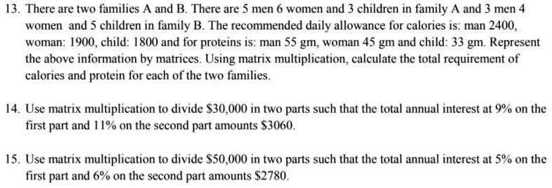 13 there are two families a and by there are 5 men 6 women and 3 ...