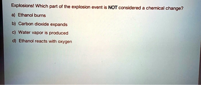 SOLVED: Explosions! Which part of the explosion event is NOT considered ...