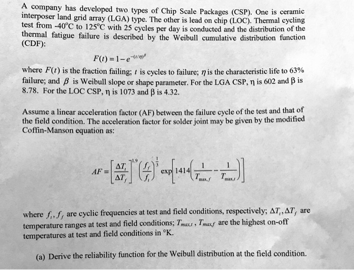 a company has developed two types of chip scale packages csp one is ...