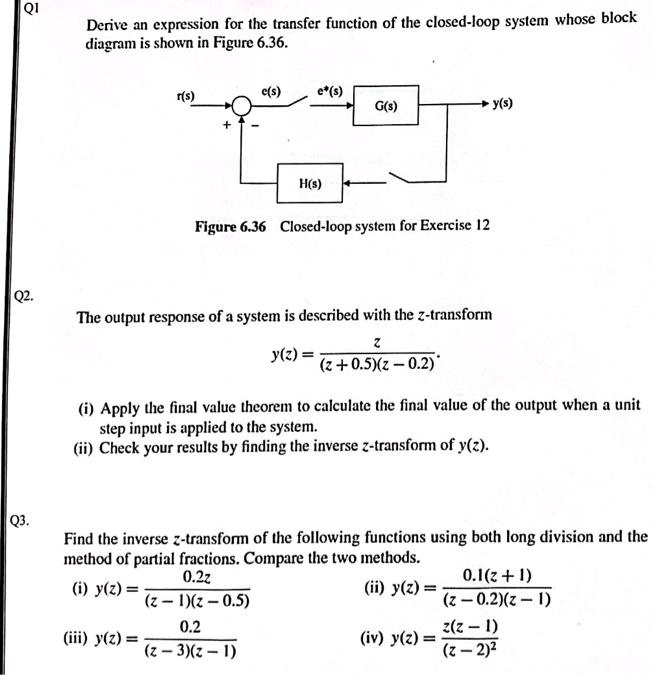 Solved Derive An Expression For The Transfer Function Of The Closed Loop System Whose Block 0541