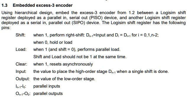 SOLVED: 1.3 Embedded excess-3 encoder Using hierarchical design, embed ... SOLVED: 1.3 Embedded excess-3 encoder Using hierarchical design, embed ...