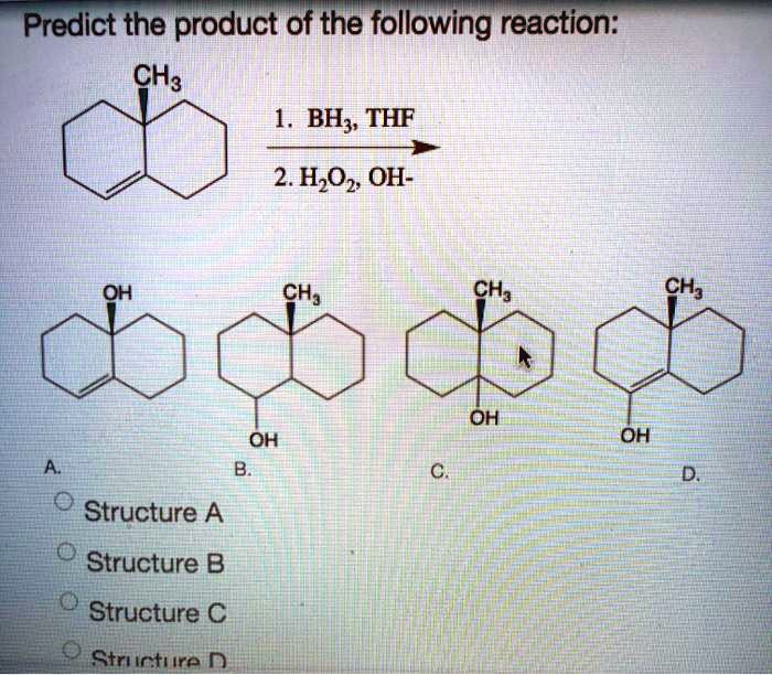 SOLVED: Predict the product of the following reaction: CH3BH3 + THF 2 ...