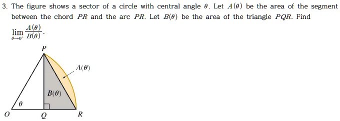 the figure shows sector of a circle with central angle let a0 the area ...