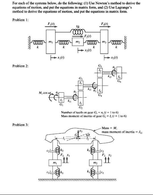 [get Answer] For Each Of The Systems Below Do The Following 1 Use Newtons Method To Derive