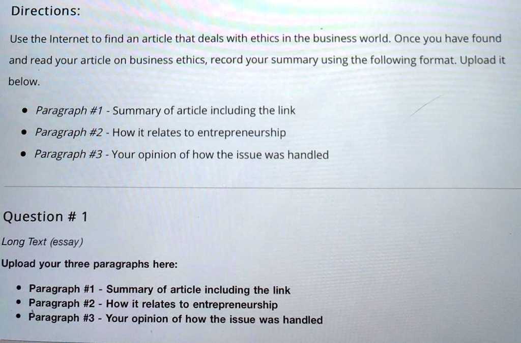 SOLVED: 40 points! help Directions: Use the Internet to find an article ...