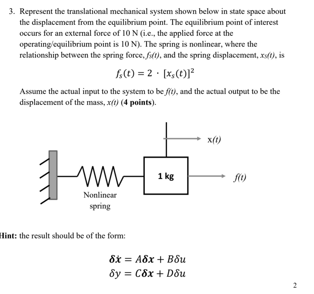 [GET ANSWER] 3. Represent the translational mechanical system shown ...