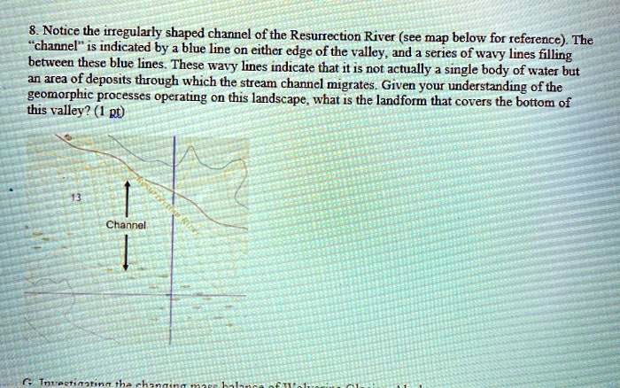 8 noticethe irtegularly shaped channel of the resurrection river see ...