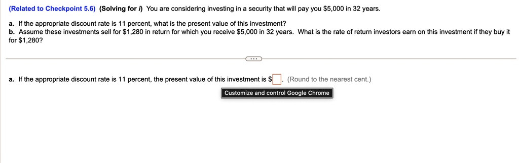 (Related to Checkpoint 5.6) (Solving for i) You are considering ...