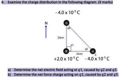 SOLVED: Texts: Examine the charge distribution in the following diagram ...