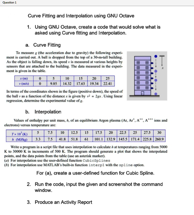 SOLVED: Curve Fitting and Interpolation using GNU Octave 1. Using GNU ... SOLVED: Curve Fitting and Interpolation using GNU Octave 1. Using GNU ...