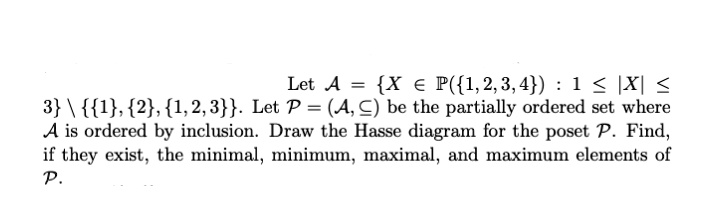 SOLVED: Let A = X e P(1,2,3,4) : 1