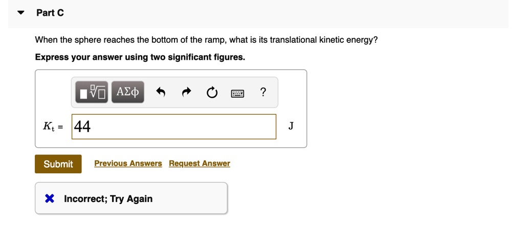 SOLVED: When the sphere reaches the bottom of the ramp, what is its ...