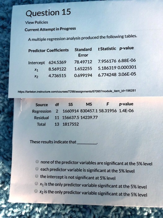 Question 15 View Policies Current Attempt in Progress A multiple ...