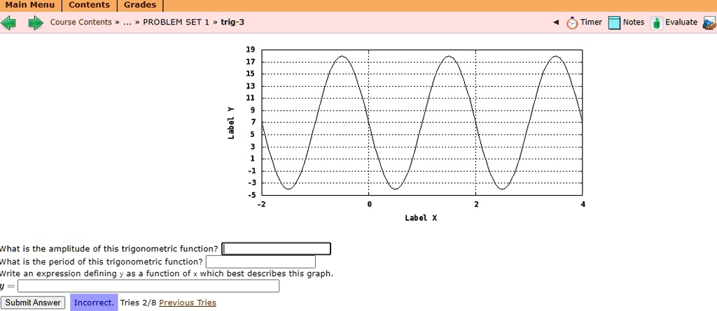 SOLVED: Table: [Main Menu, Contents, Grades] Course Contents ...