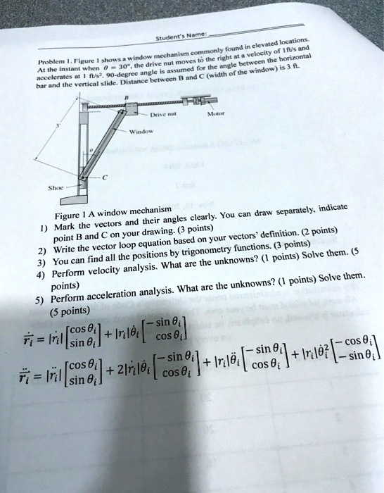 SOLVED: Student's Name TFH Drive nut Motor 1. Mark the vectors and ...