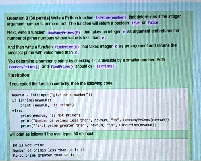 Solved Question [30 Points] Wrile A Pylhon Function Ispring Nurber That Delermines I The