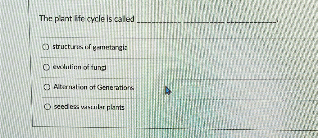 The plant life cycle is called structures of gametangia evolution of ...