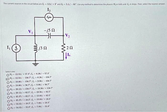 SOLVED: The current sources in the circuit below are I1 = 3.3