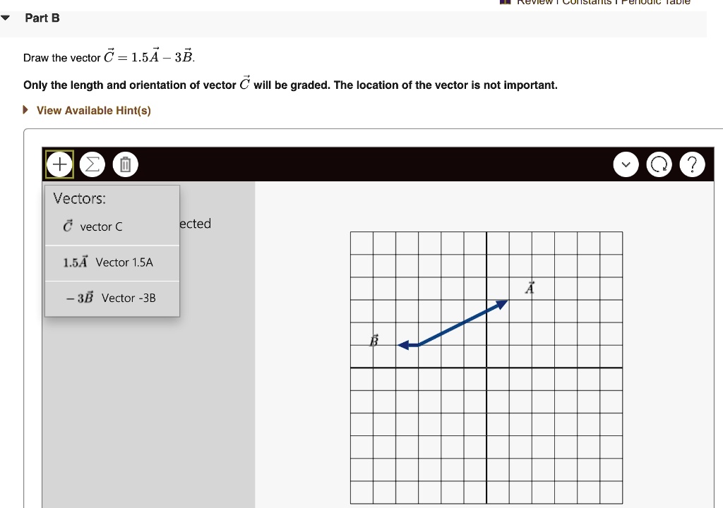 Lon adic Part B Draw the vector 1.5A- 3B. Only the length and ...