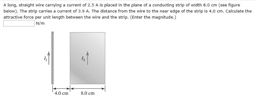 SOLVED:long, straight wire carrying current of 2.5 A is placed in the ...