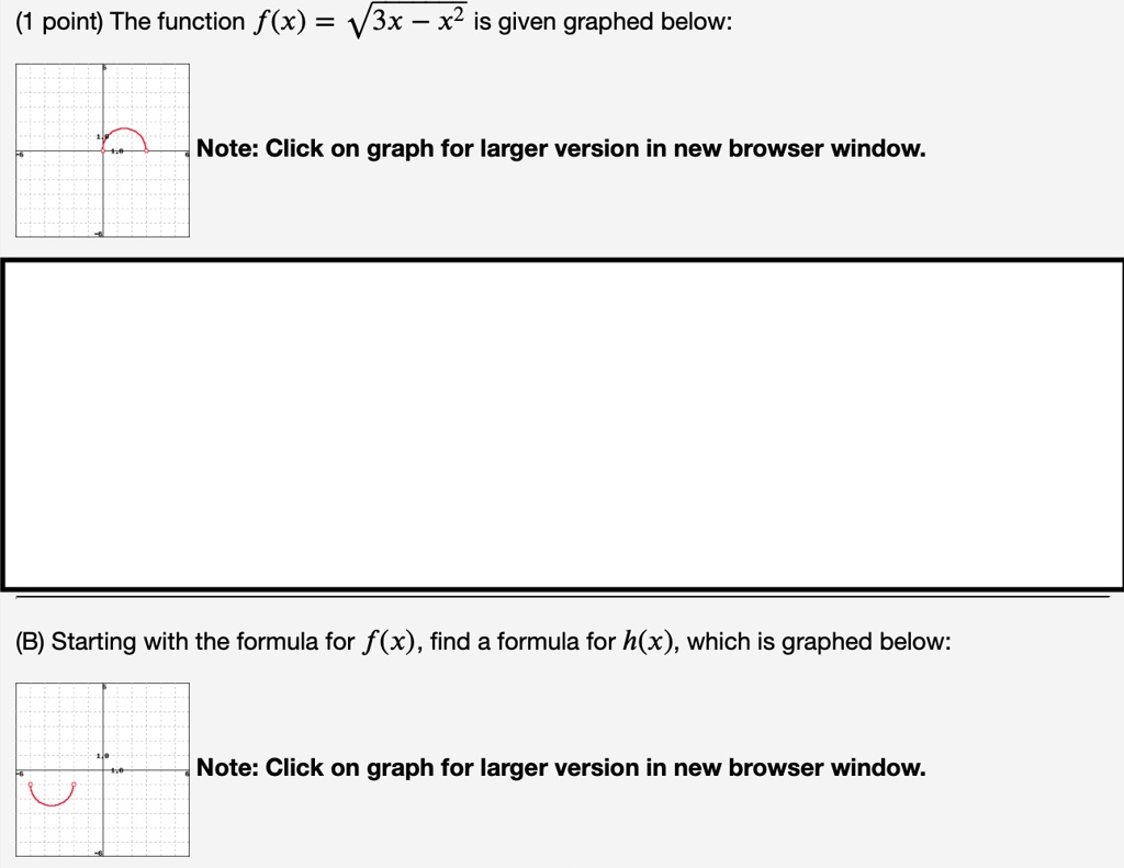 point the function fx 3x x2 is given graphed below note click on graph for larger version in new ...