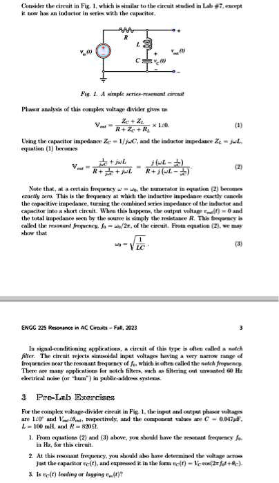 3 Pre-Lab Exercises For the complex voltage-divider circuit in Fig. 1 ...