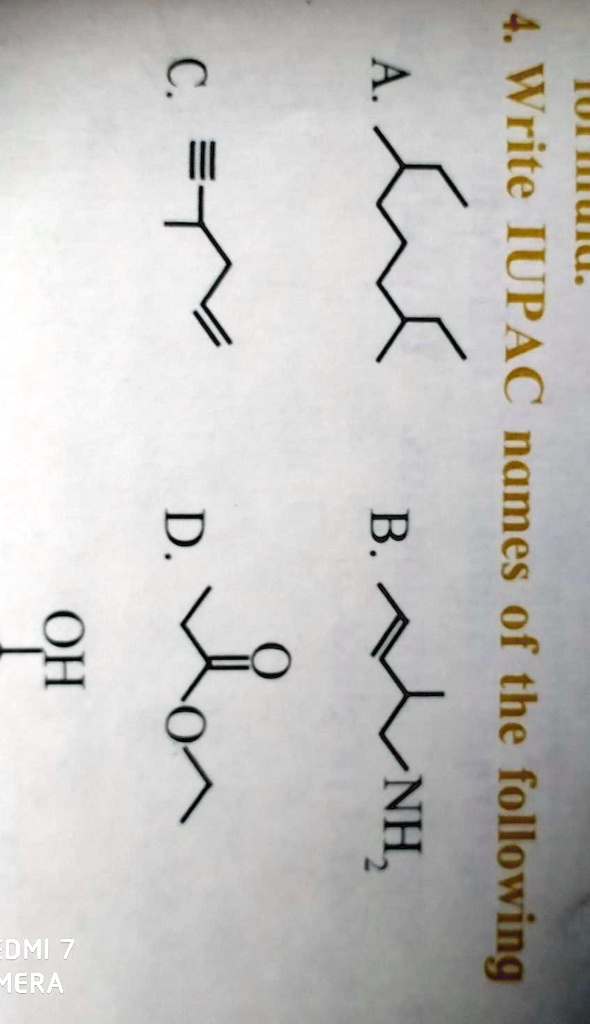 SOLVED: IUPAC names of these diagrams