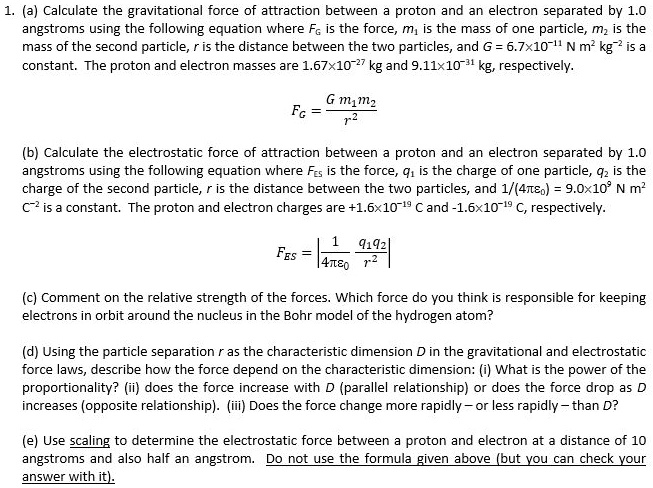 Solved A Calculate The Gravitational Force Of Attraction Between