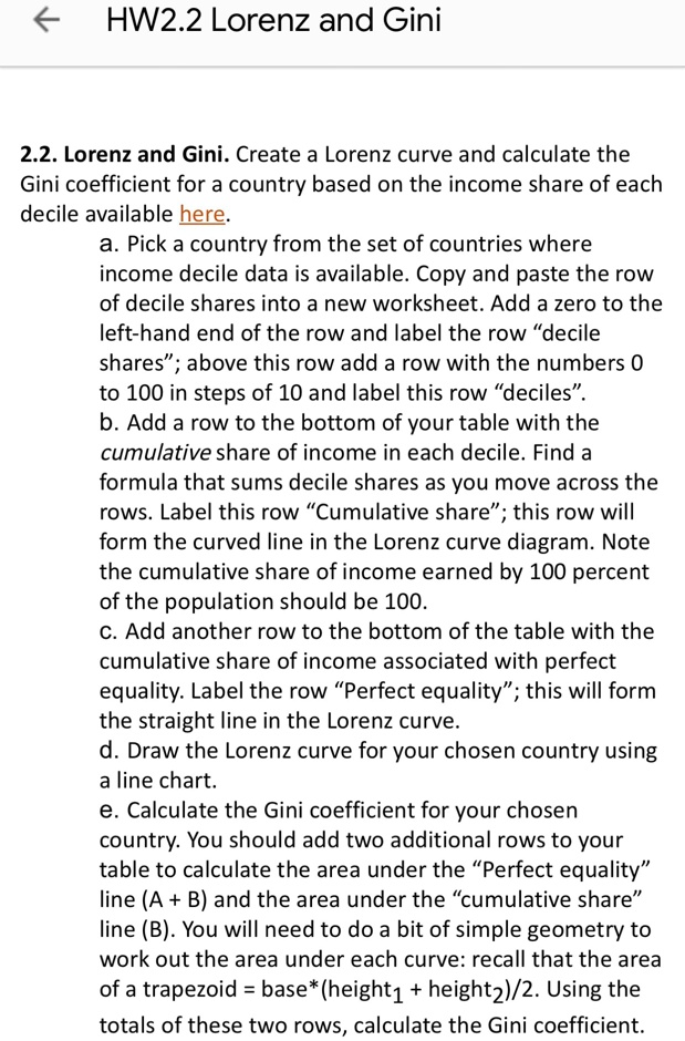SOLVED: answer the all parts in word HW2.2 Lorenz and Gini 2.2.Lorenz and Gini.Create a Lorenz ...