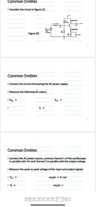 Common Emitter. • Consider the circuit in figure (2). Figure (2) Common ...