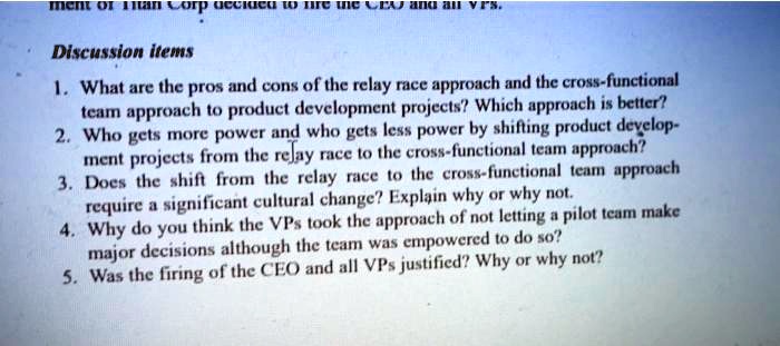 SOLVED: Main Concept: ITC MNC LEX Discussion Items: What are the pros ...