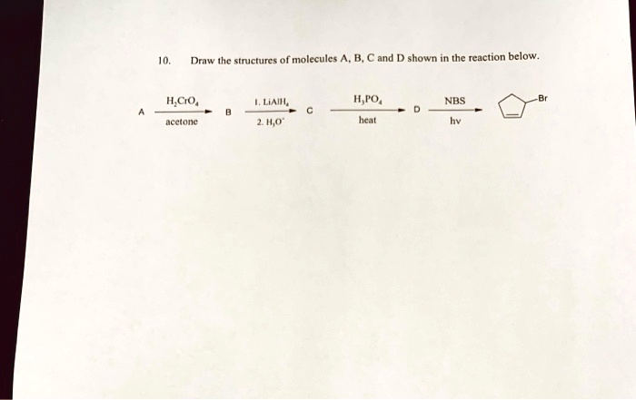 draw the stnucturcs 0f molecules b c and shown the reaction below hco4 ...