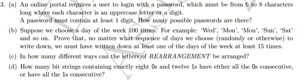 Solved An Online Portal Requires A User To Login With A Password