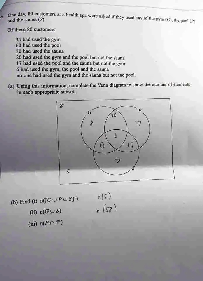 SOLVED: One day, 80 customers at health spa were asked if they used the ...