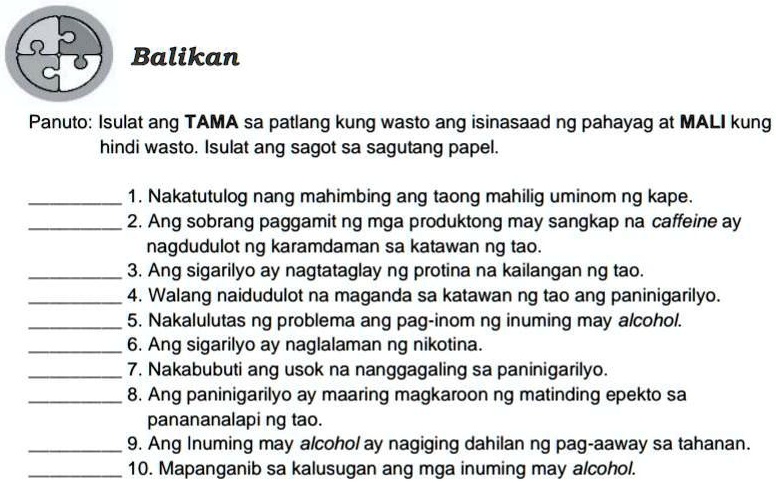 SOLVED: help me please i beg you i need this now Balikan Panuto: Isulat ... SOLVED: help me please i beg you i need this now Balikan Panuto: Isulat ...