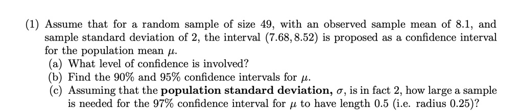 Confidence Interval Formula How to Calculate Standard Deviation