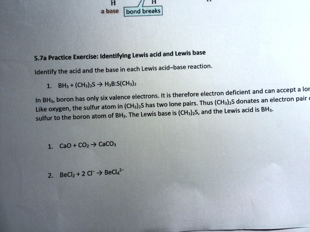 h base bond breaks 57a practice exercise identifying lewis acid and ...