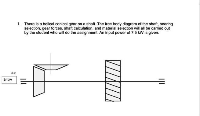 SOLVED: 1. There is a helical conical gear on a shaft. The free body ...