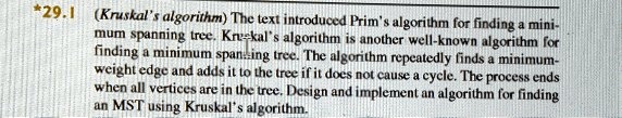 this needs to be in java programming language 291 kruskals algorithm ... this needs to be in java programming language 291 kruskals algorithm ...