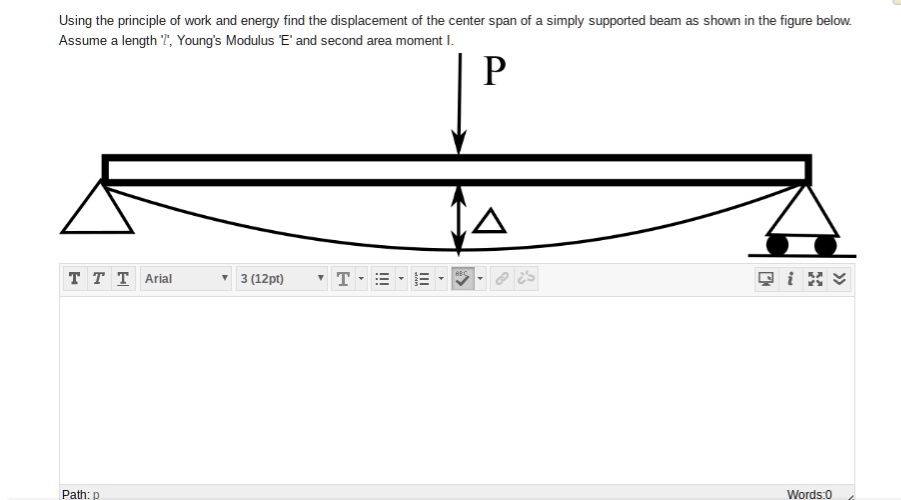 Using the principle of work and energy find the displacement of the ...