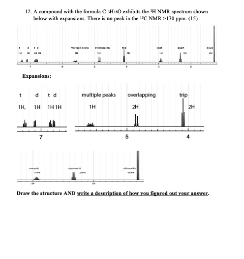 Compound with the formula CH3O exhibits the 1H NMR spectrum shown below ...