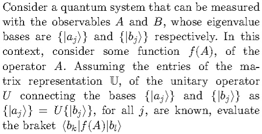 Solved Consider A Quantum System That Can Be Measured With The Observables A And B Whose