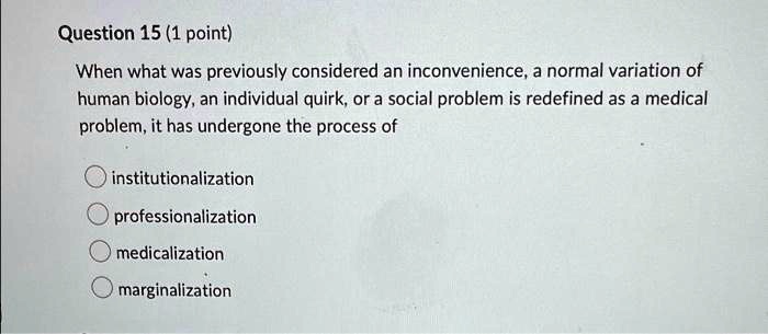 SOLVED: Question 15 (1 point) When what was previously considered an ...